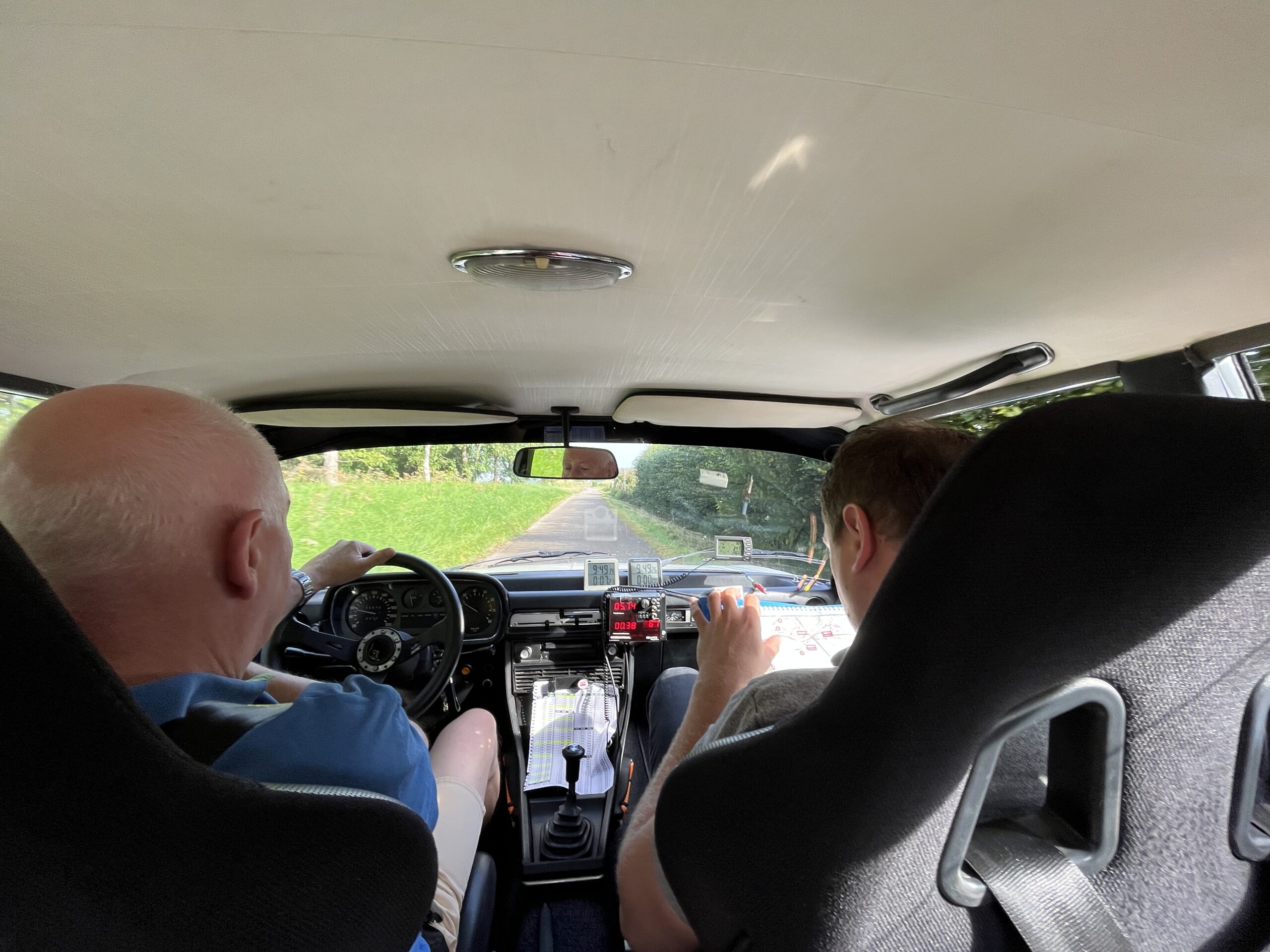 Rally Training - Remco op de achterbank